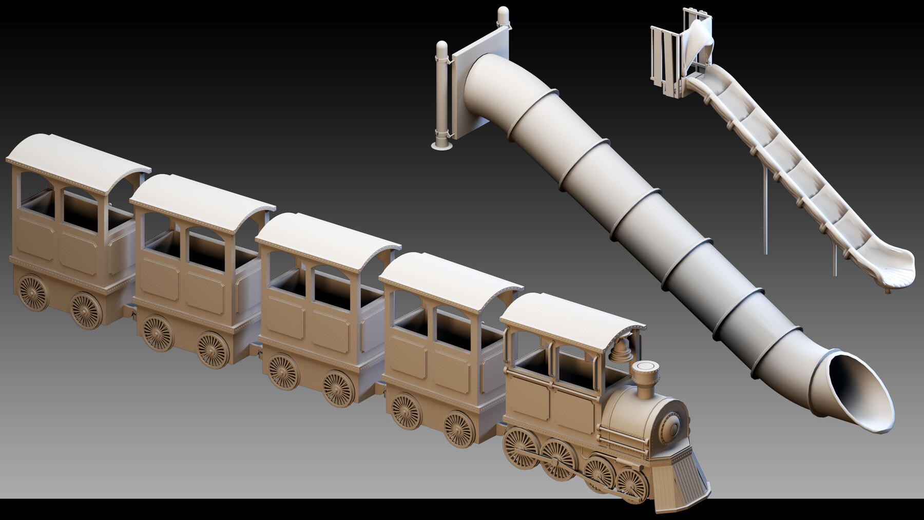 ArtStation - 33 Funfair Objects- Vol 01- High detail 3d models | Resources