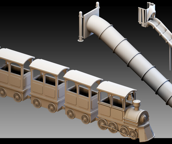 ArtStation - 33 Funfair Objects- Vol 01- High detail 3d models | Resources