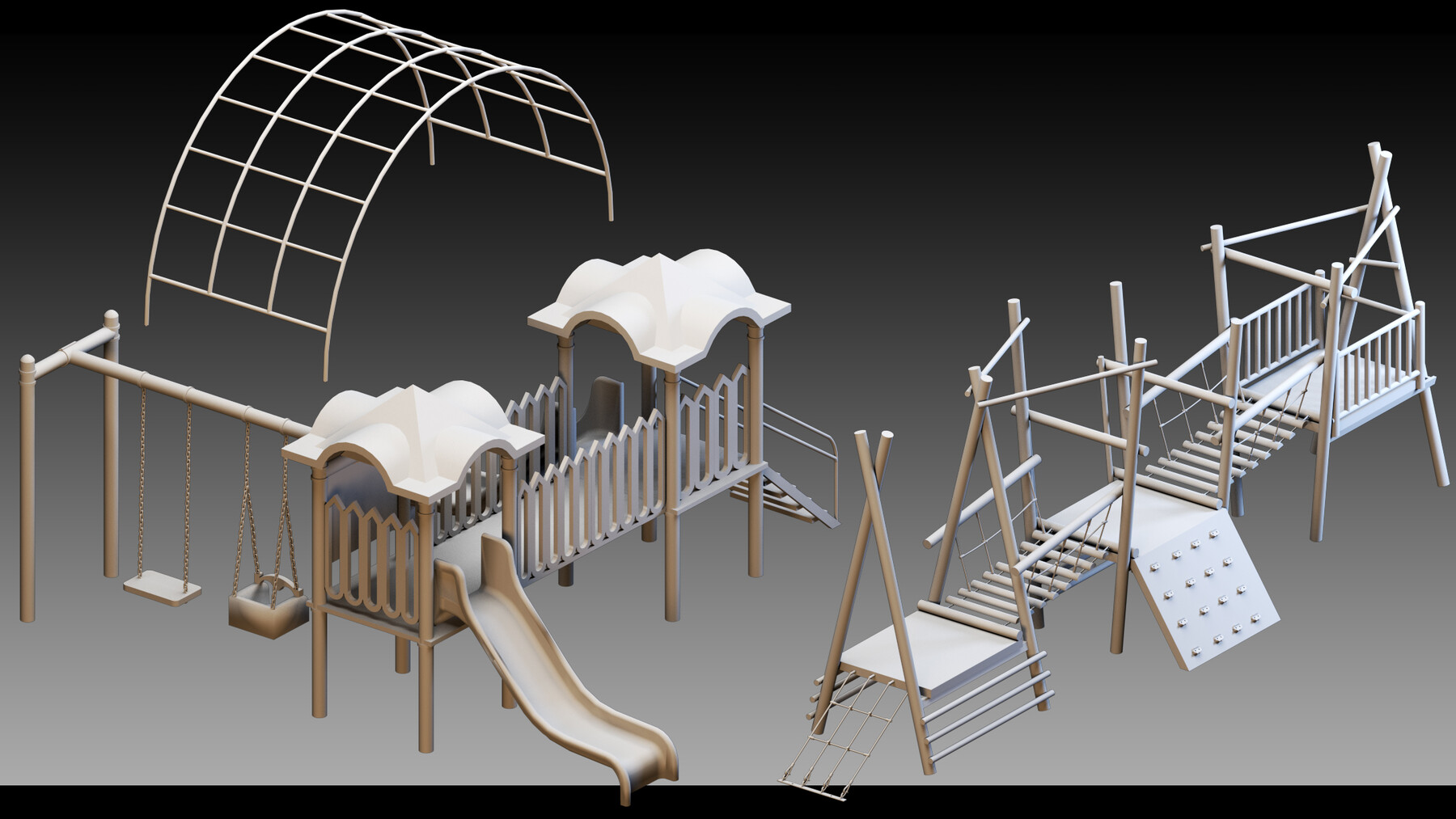 ArtStation - 33 Funfair Objects- Vol 01- High detail 3d models | Resources