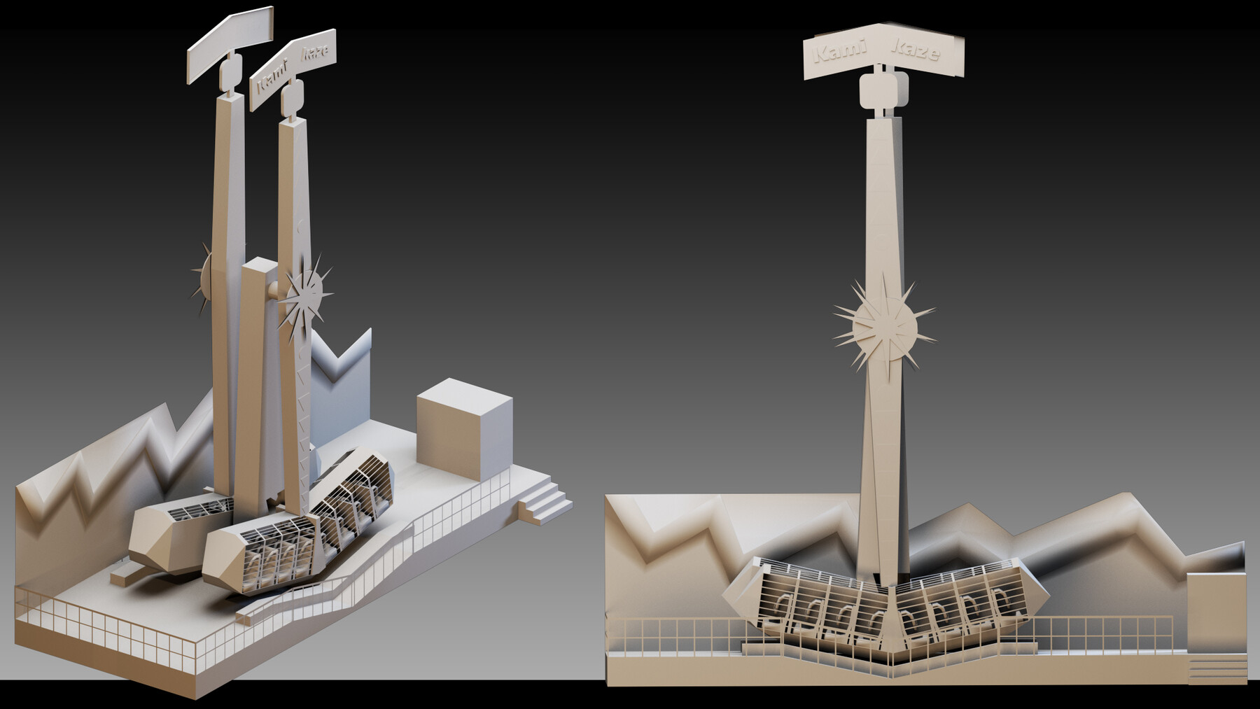 ArtStation - 33 Funfair Objects- Vol 01- High detail 3d models | Resources