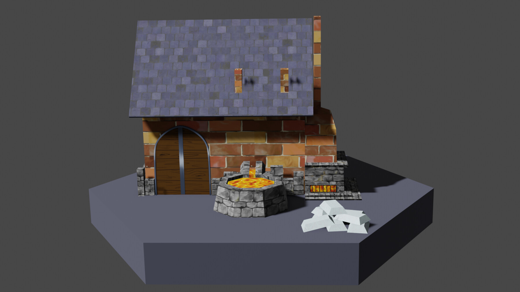 ArtStation - Iron work building | Game Assets