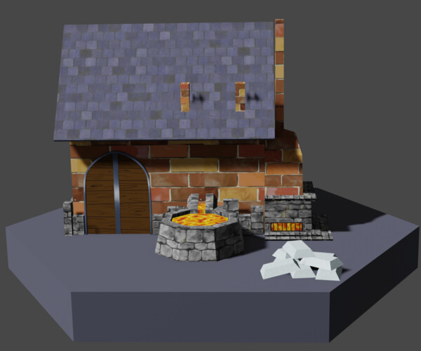 ArtStation - Iron work building | Game Assets