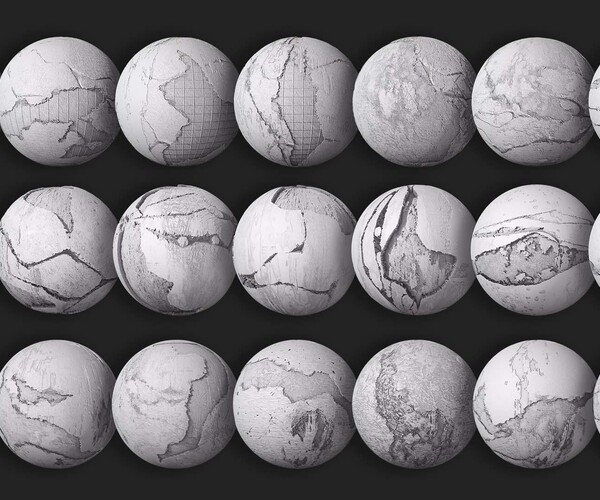 ArtStation - 150 Imperfections and Cracks Alpha Vol.05 | Brushes