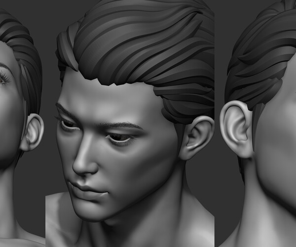 ArtStation - Asian average Realistic character man woman zbrush male ...