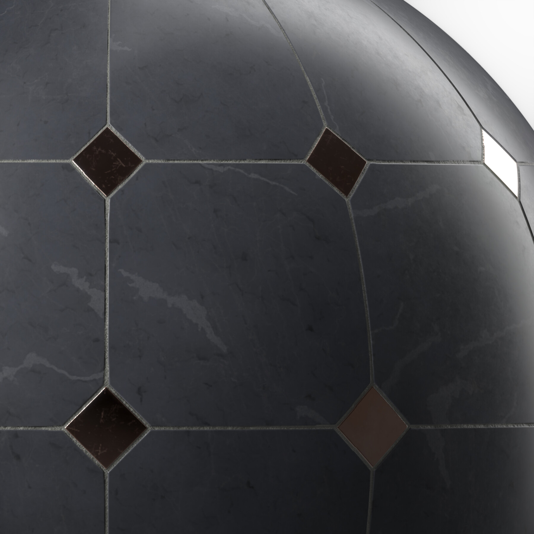 ArtStation - Marble Tile Materials 12- Marble Mixed by Metal Tile - Pbr ...
