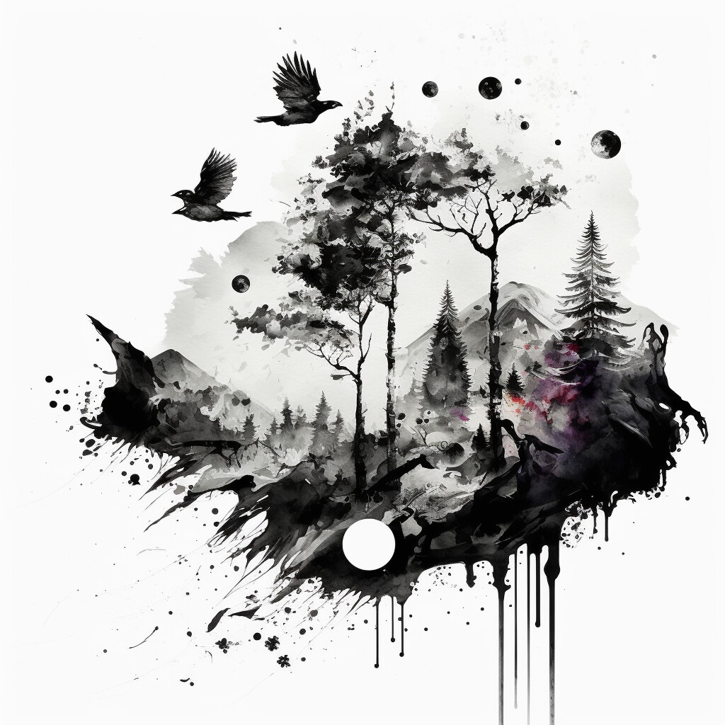 ArtStation - Ink Painting Illustration Pack | Artworks
