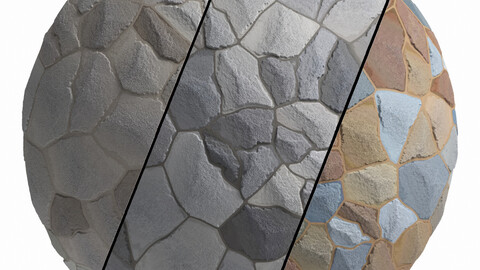 ArtStation - Ston Wall Material 13- Stone Wall Decorative Pbr 4k ...