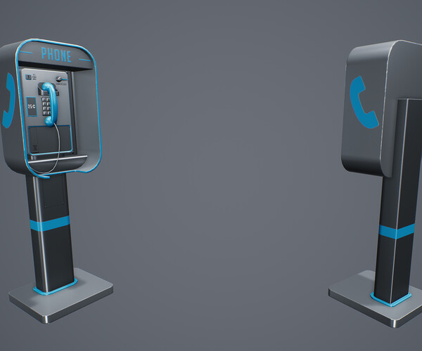 ArtStation - Stylized Phone Booth | Game Assets