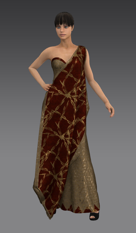 ArtStation - indian dress | Game Assets