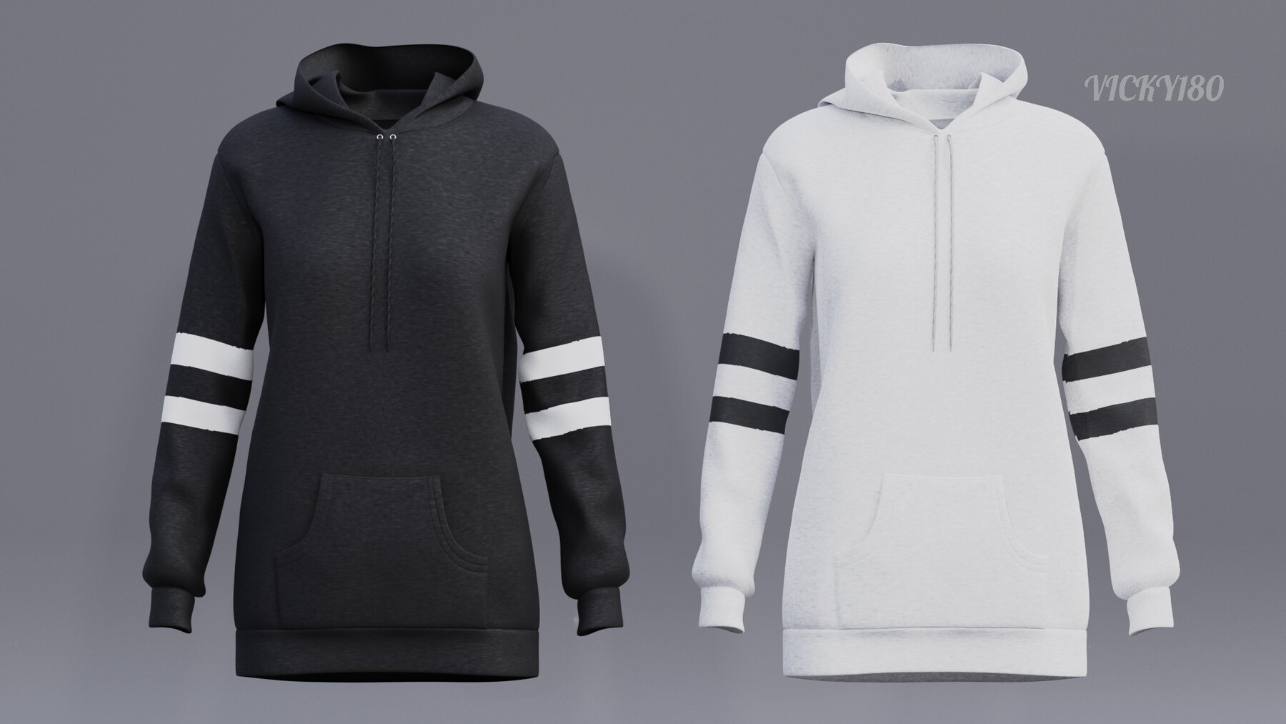 ArtStation - Female Sweatshirt Hoodie 3D Model | Resources