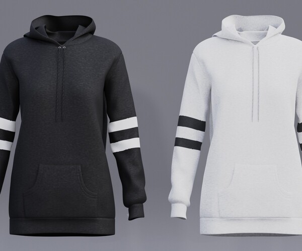 ArtStation - Female Sweatshirt Hoodie 3D Model | Resources