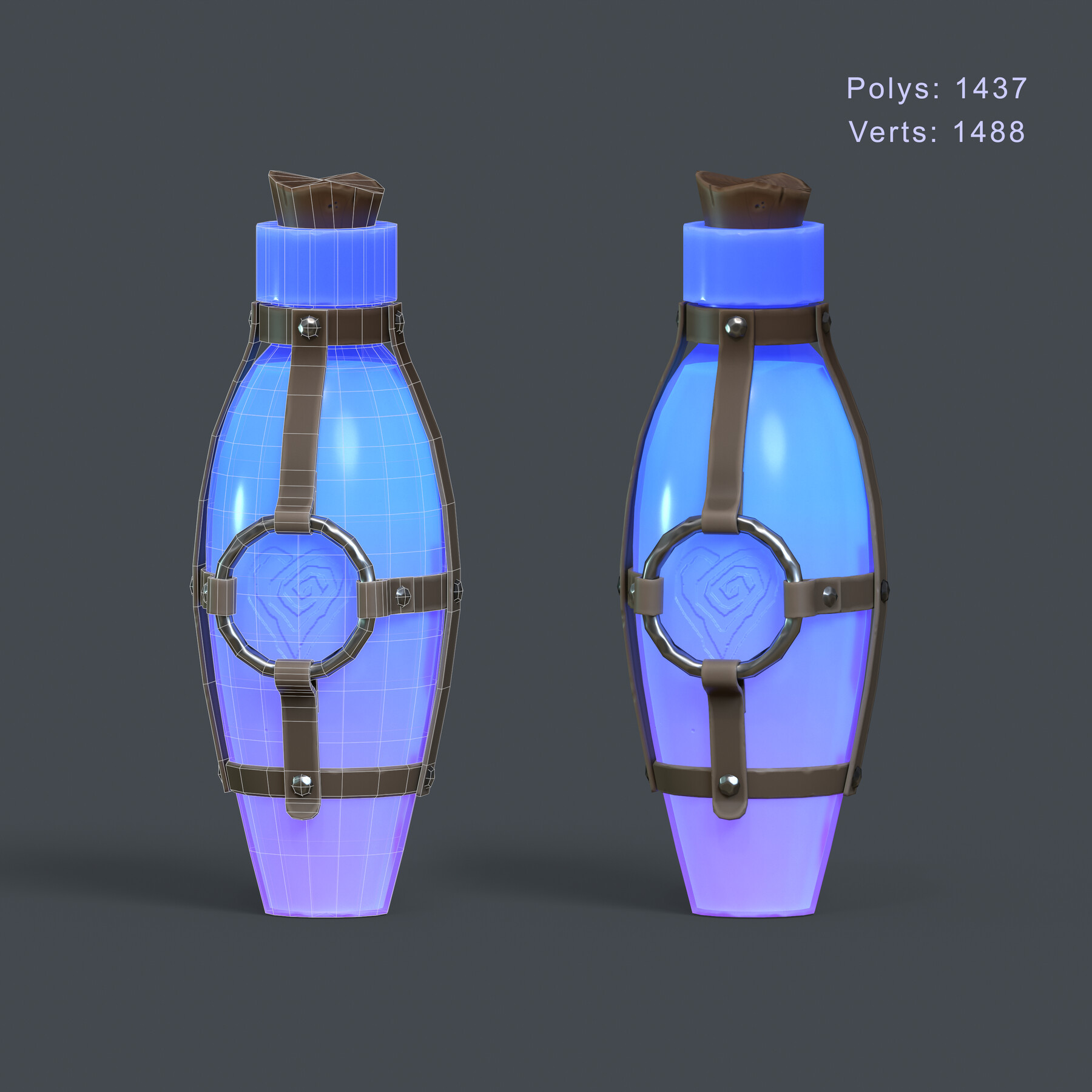 ArtStation - Magic potions PBR Low Poly Game Ready Stylized 3d model | Game Assets