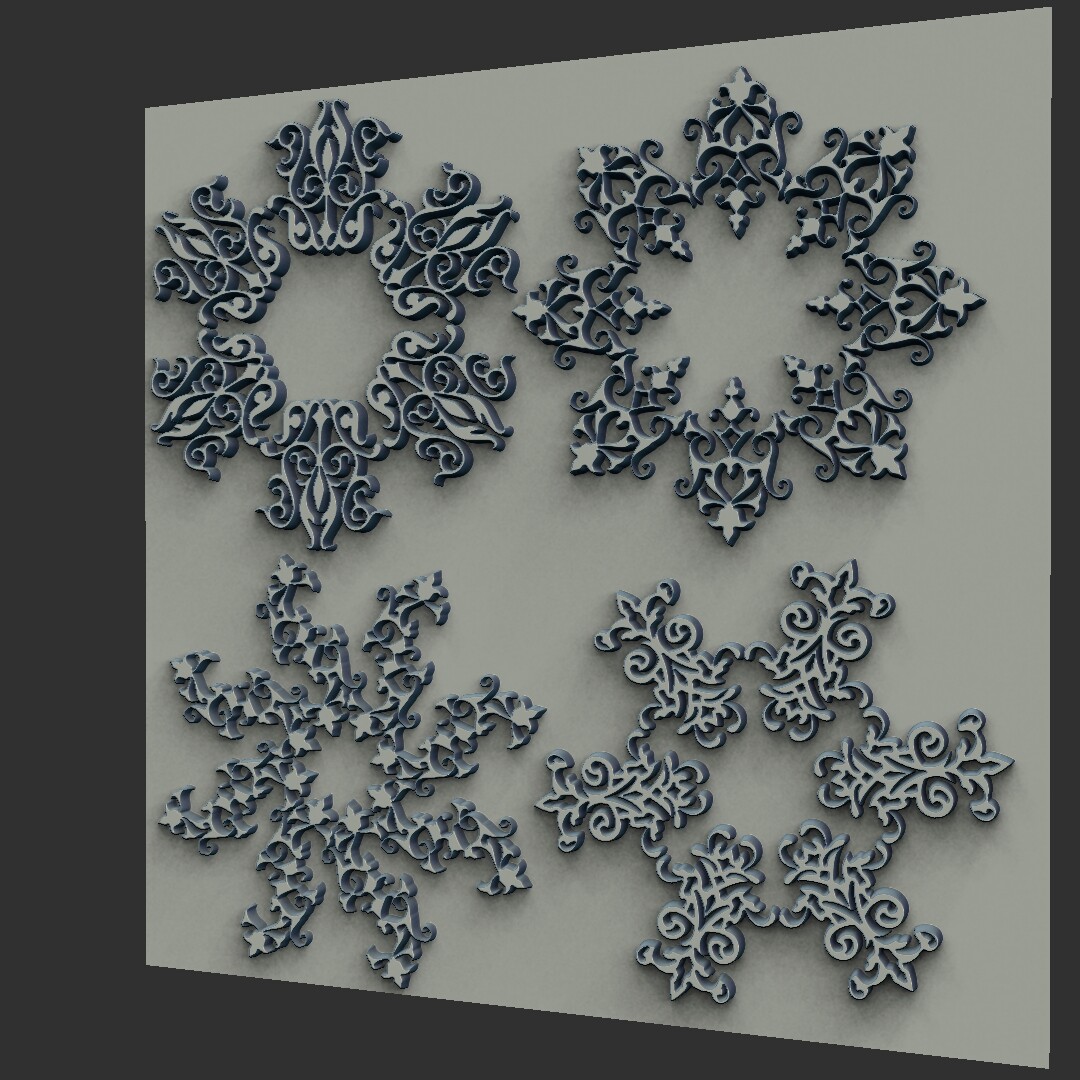 ArtStation - 100+ Single and Ring Ornament Height Map Pack | Brushes