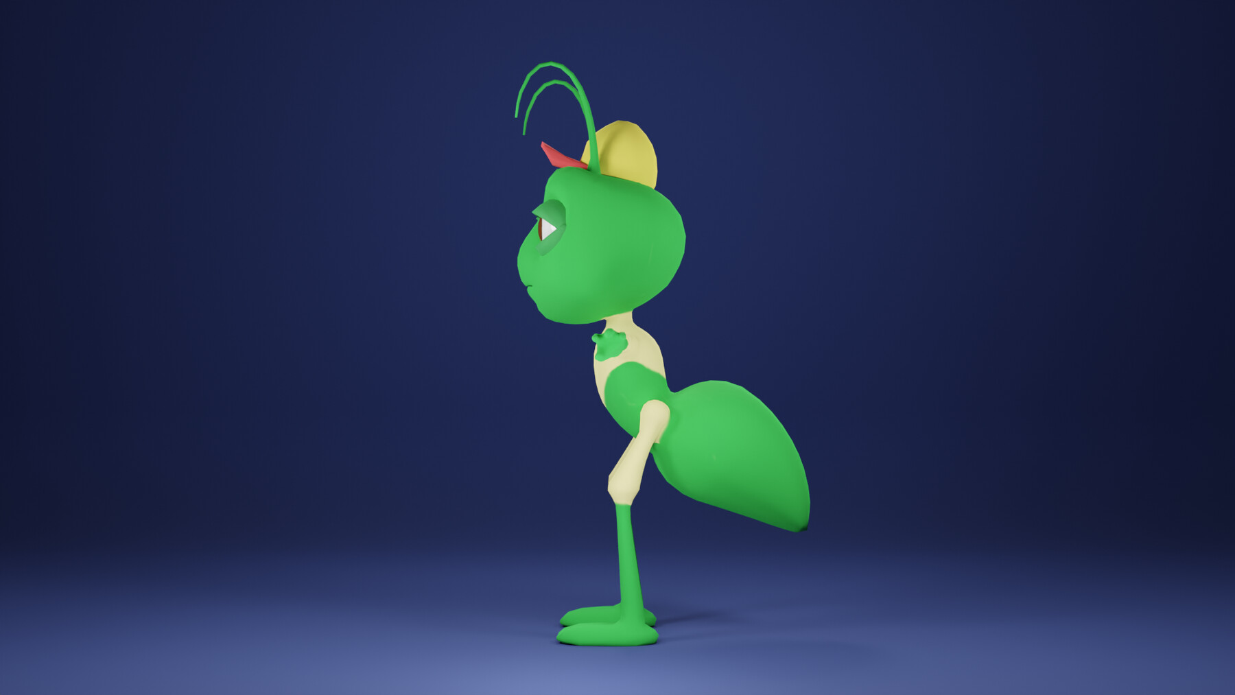 ArtStation - Cute Green Ant Kid Stylized Lowpoly Rigged | Game Assets