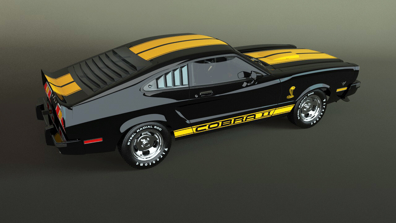 ArtStation - 1976 Ford Mustang Cobra II - 3D Model | Resources