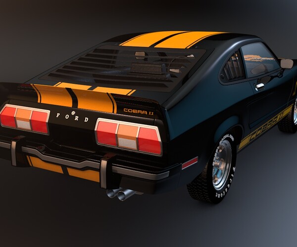 ArtStation - 1976 Ford Mustang Cobra II - 3D Model | Resources