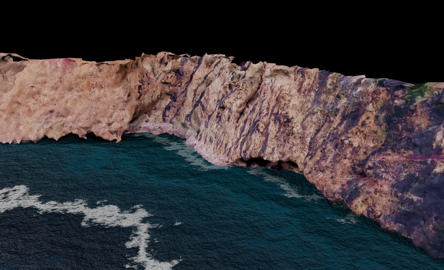 ArtStation - Photoscanned Cliffs and Procedural Ocean Texture | Game Assets