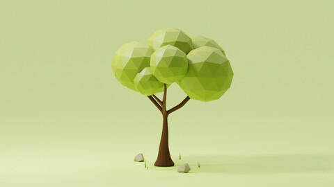 ArtStation - Low poly tree | Game Assets