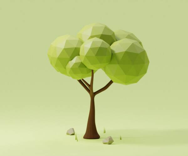 ArtStation - Low poly tree | Game Assets