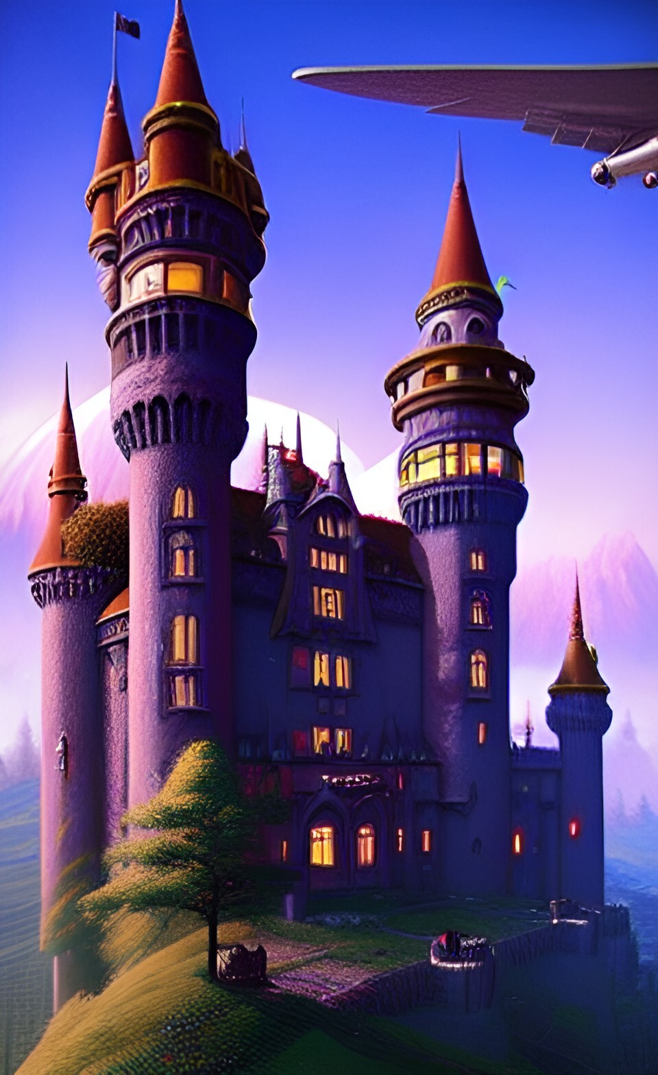 ArtStation - flying science fiction castle 6100 jpg pack wombo art ...