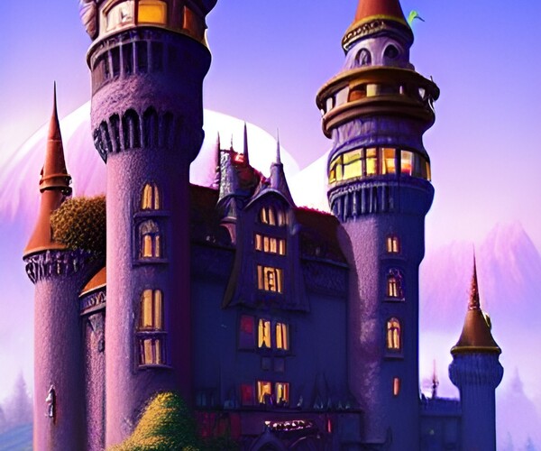 ArtStation - flying science fiction castle 6100 jpg pack wombo art ...