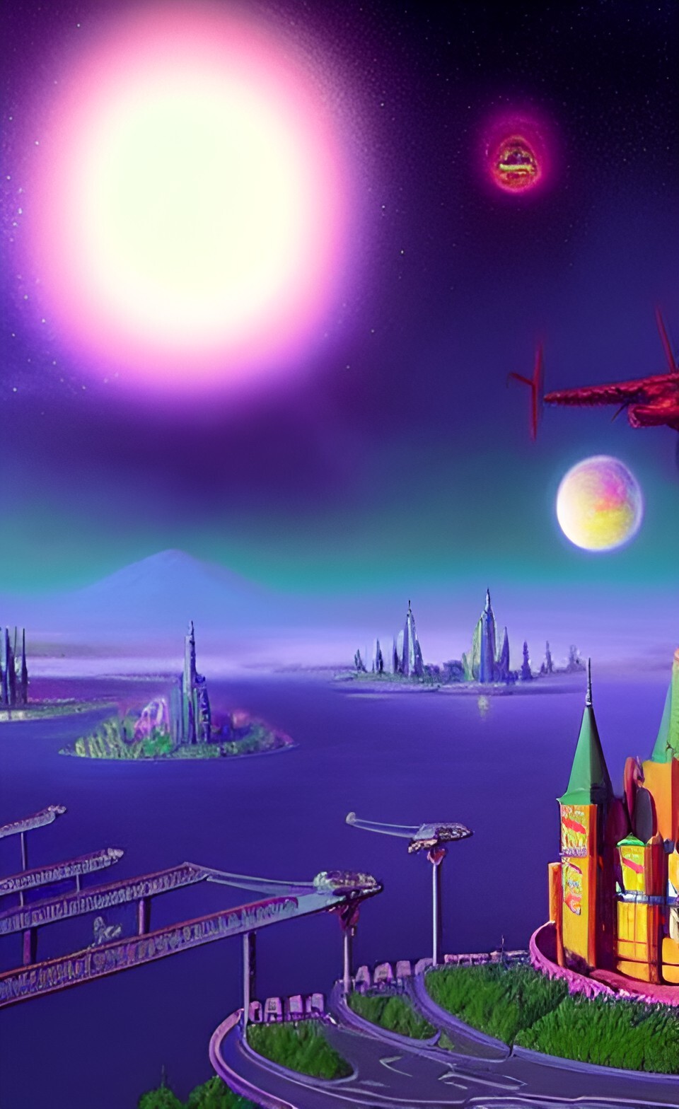 ArtStation - flying science fiction castle 6100 jpg pack wombo art ...