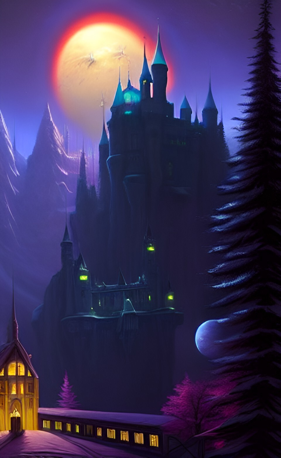 ArtStation - flying science fiction castle 6100 jpg pack wombo art ...