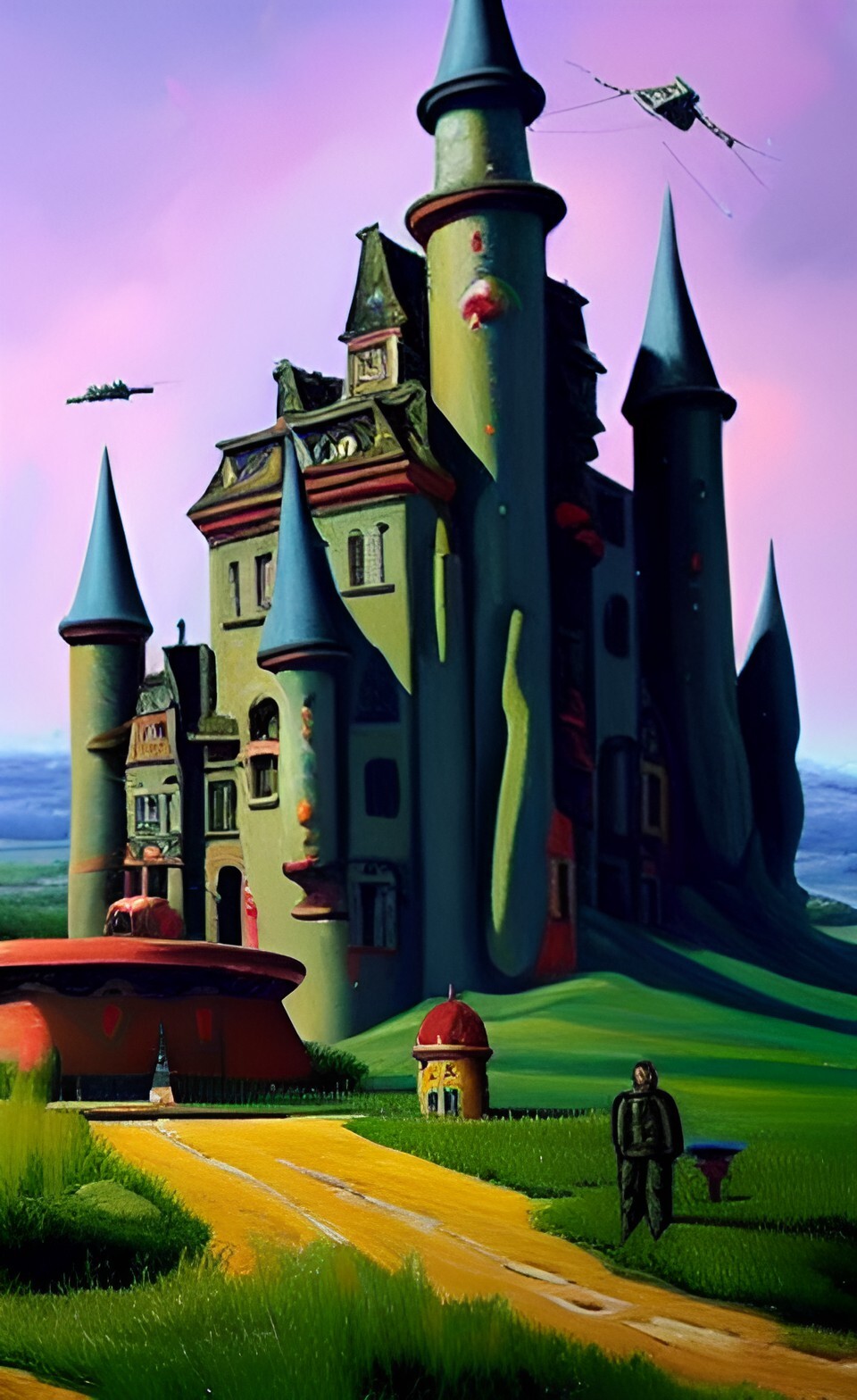 ArtStation - flying science fiction castle 6100 jpg pack wombo art ...