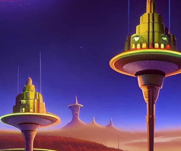 ArtStation - flying science fiction castle 6100 jpg pack wombo art ...