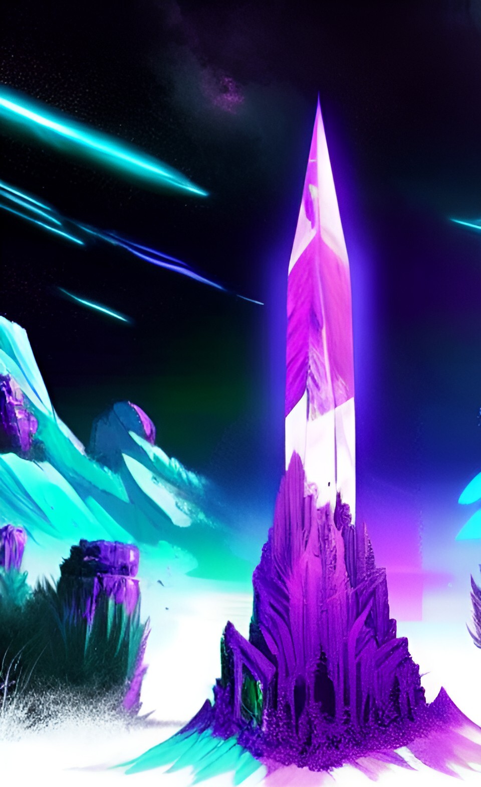 ArtStation - crystal synthwave monolith 8100 jpg pack wombo art | Artworks