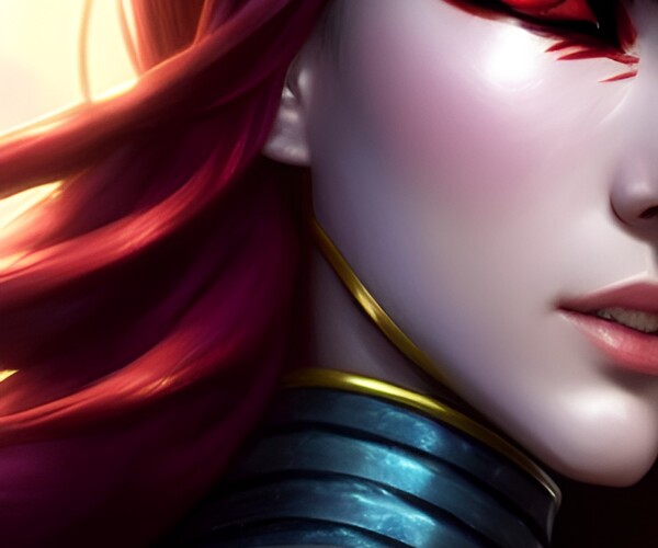 ArtStation - lunarpunk portrait of katarina 7100 jpg pack wombo art ...