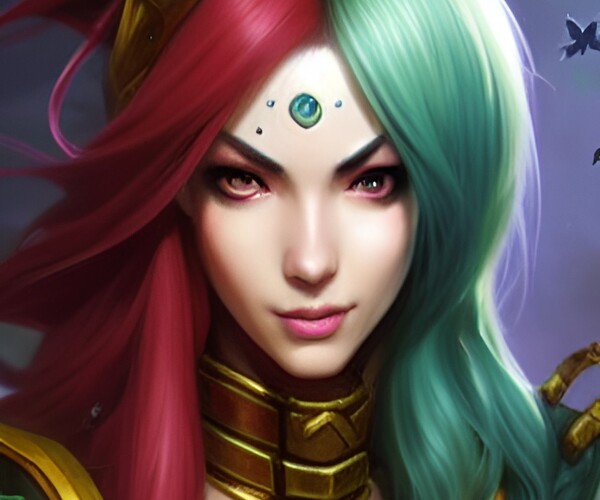 ArtStation - lunarpunk portrait of katarina 7100 jpg pack wombo art ...