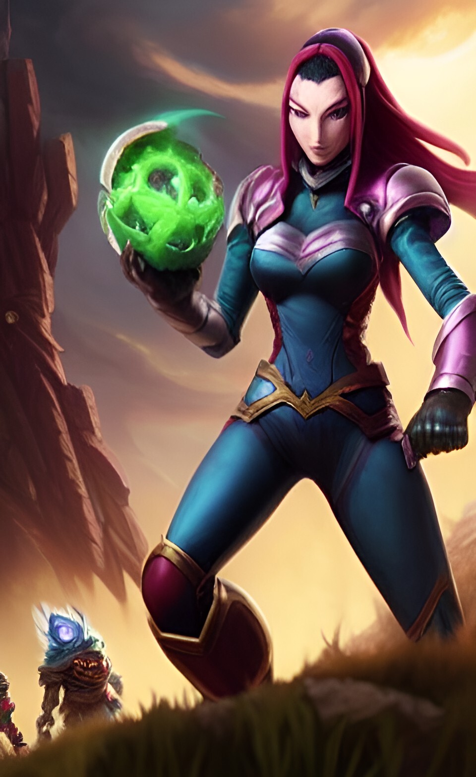 ArtStation - lunarpunk portrait of katarina 7100 jpg pack wombo art ...