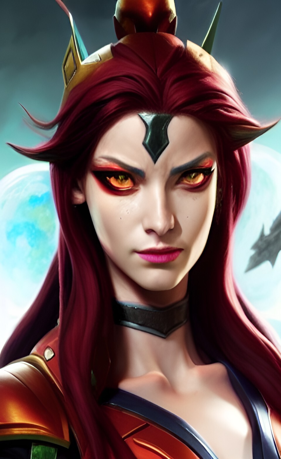 ArtStation - lunarpunk portrait of katarina 7100 jpg pack wombo art ...
