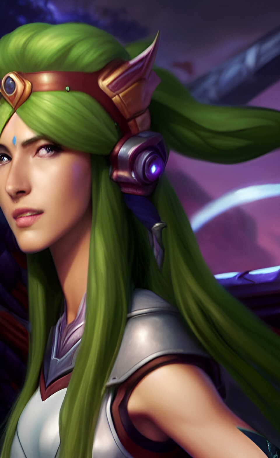 ArtStation - lunarpunk portrait of katarina 7100 jpg pack wombo art ...