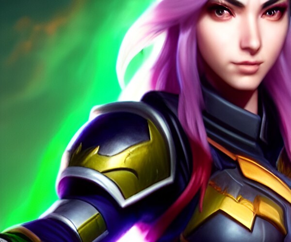 ArtStation - lunarpunk portrait of katarina 7100 jpg pack wombo art ...