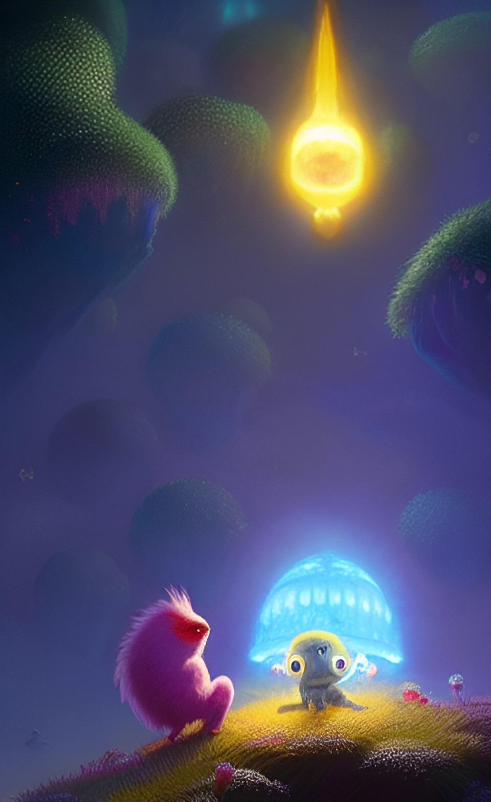 ArtStation - adorable glowing creature 12400 jpg pack wombo art | Artworks