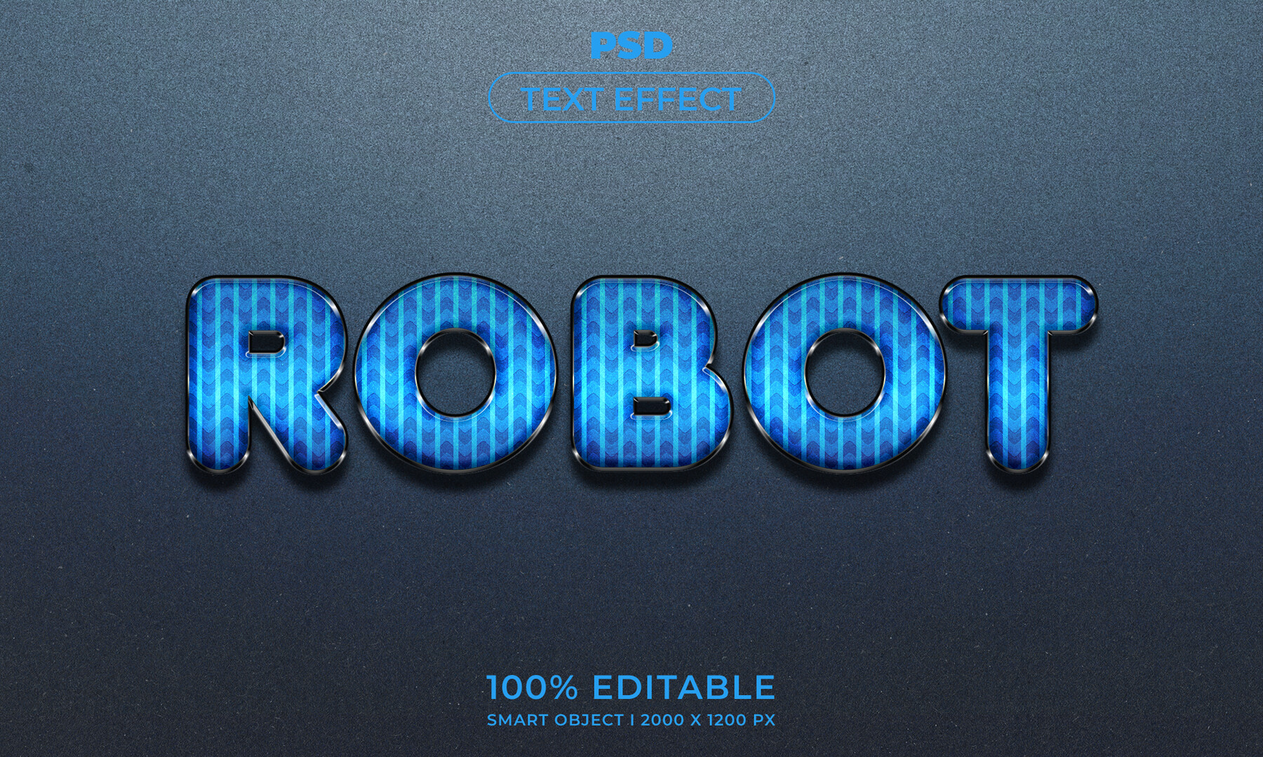 ArtStation - Robot PSD fully editable text effect. Layer style PSD ...