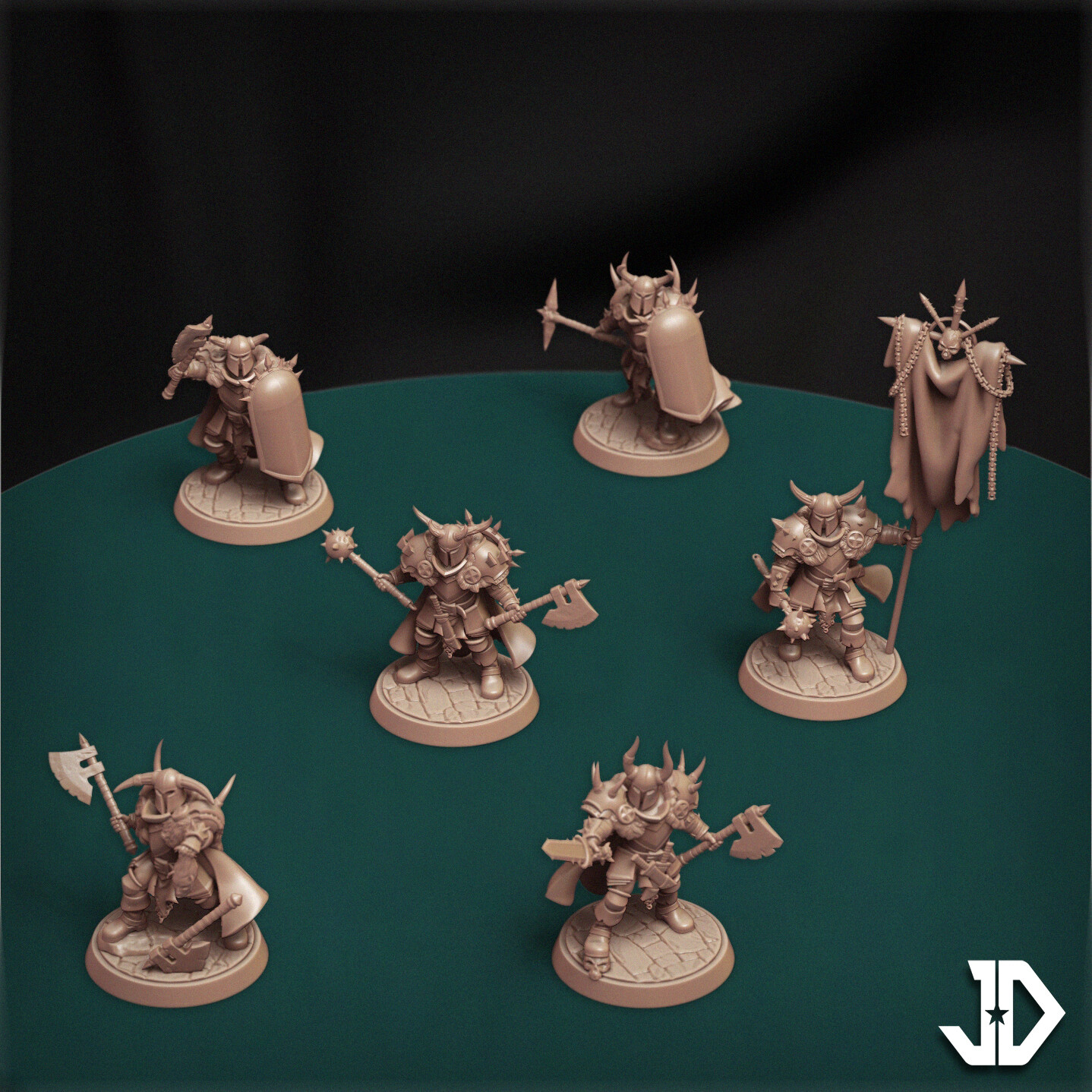 ArtStation - Army of Chaos - 6 warriors PACK STL | Resources