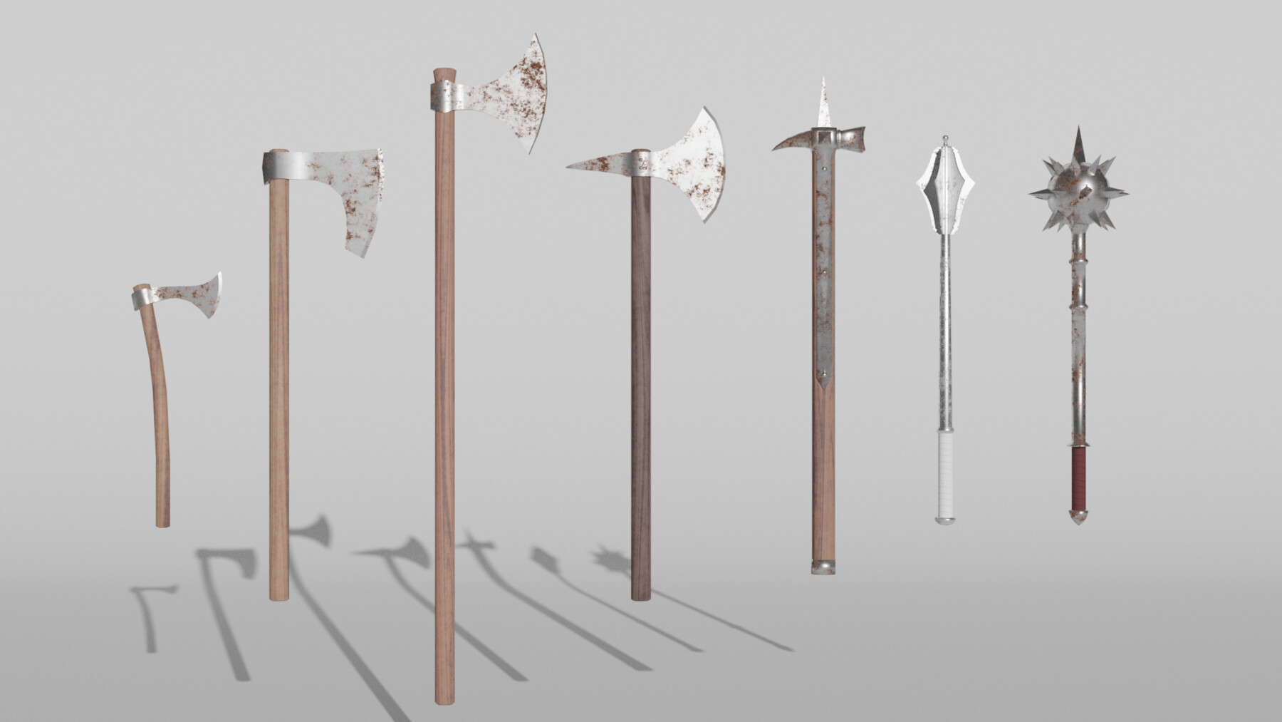 ArtStation - Medieval Axes and Blunt Weapons | Game Assets