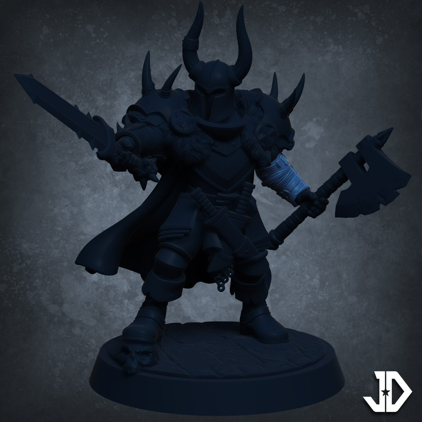 ArtStation - warrior squad leader - Army of Chaos STL | Resources