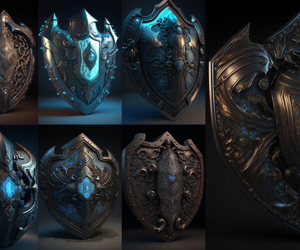 ArtStation - 200 Shield Illustration Pack Vol.01 | Artworks