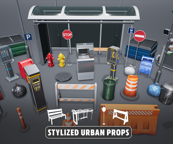 ArtStation - Stylized Urban Pack | Game Assets