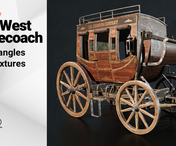 ArtStation - Stagecoach 3d Model Game Ready | Game Assets