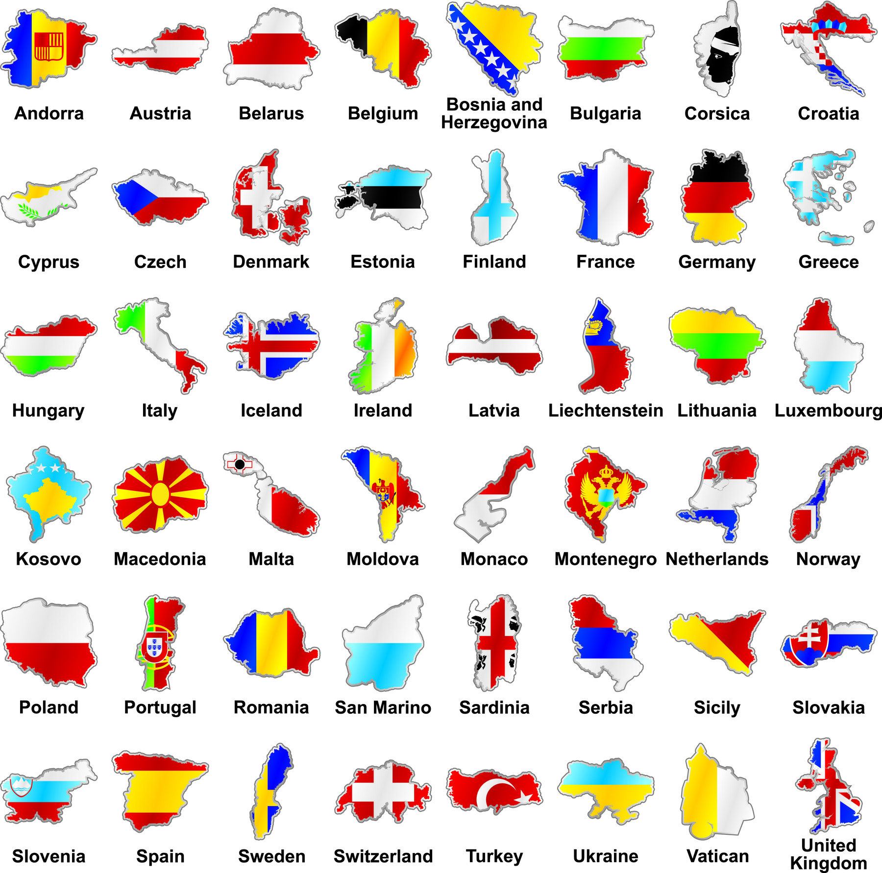 ArtStation - Countries Flags and Map design. EPS Template File | Artworks