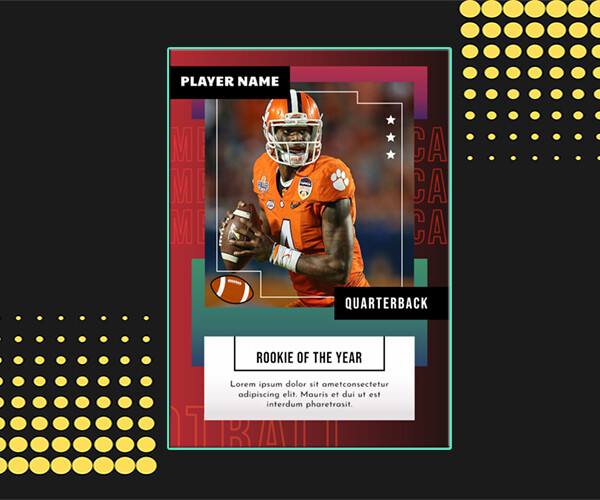 ArtStation - Sports Trading Card template photoshop | Artworks