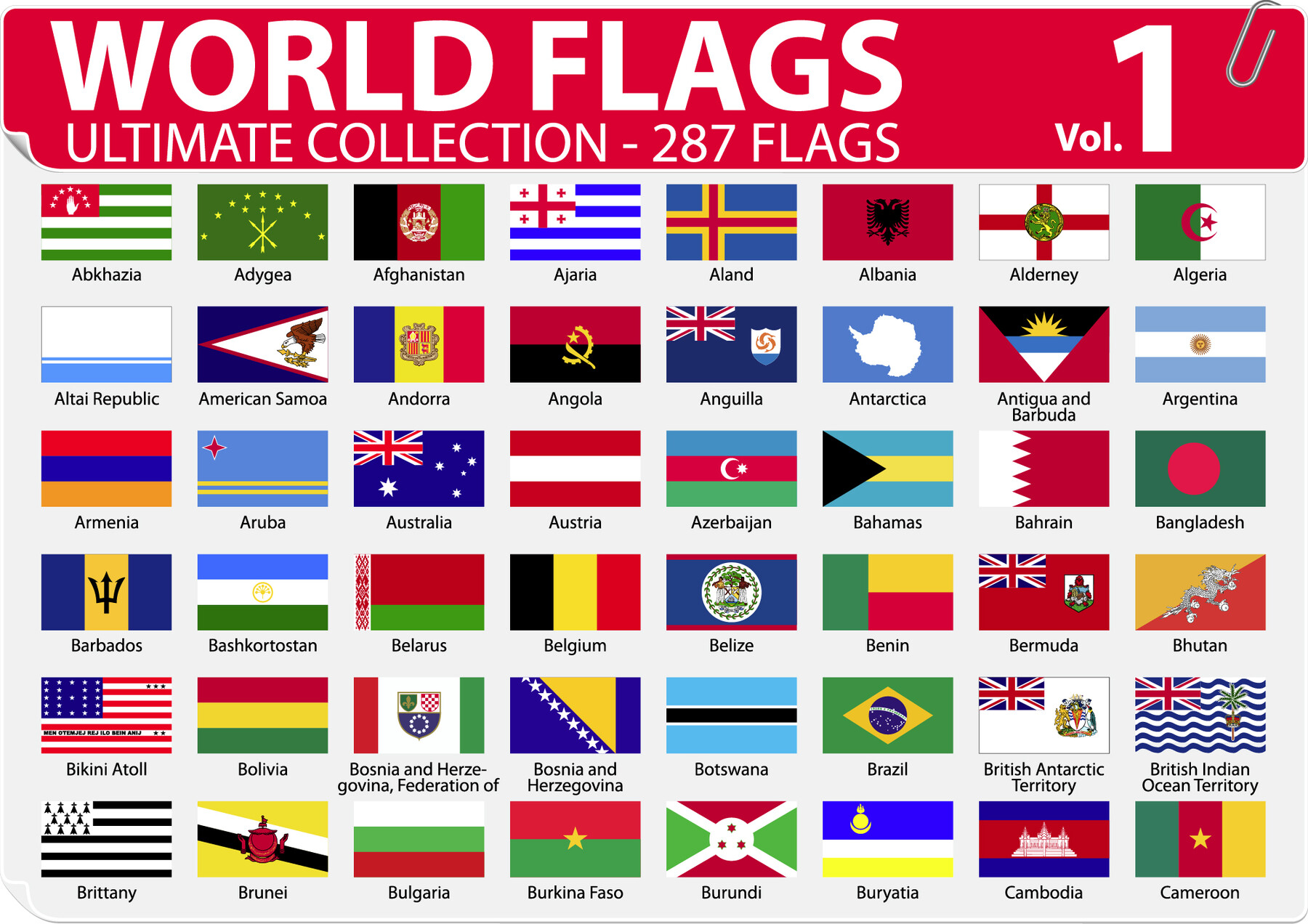 ArtStation - Various of World flags. EPS Template File | Artworks