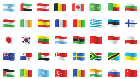 ArtStation - All country flags. EPS Template File | Artworks