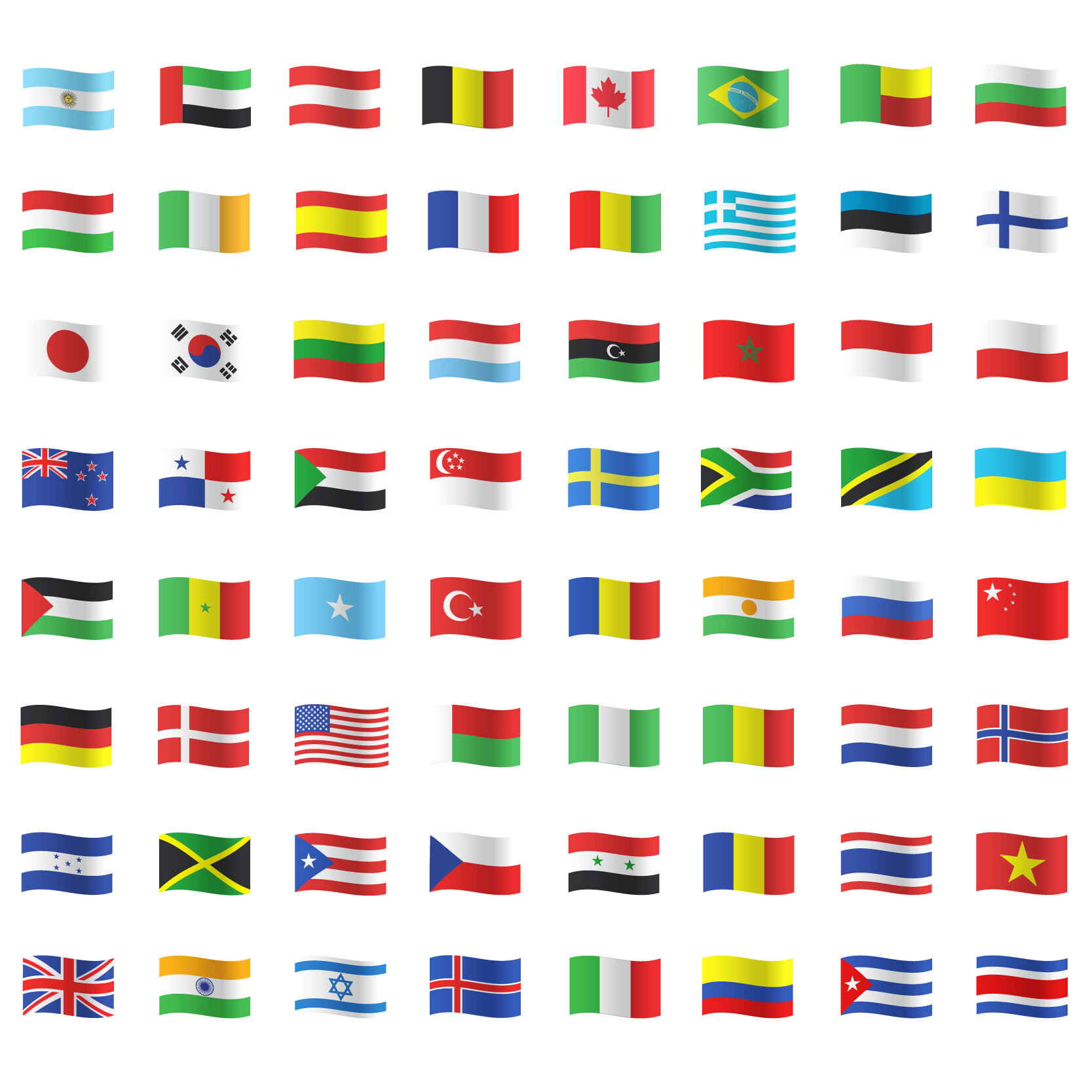 ArtStation - All country flags. EPS Template File | Artworks