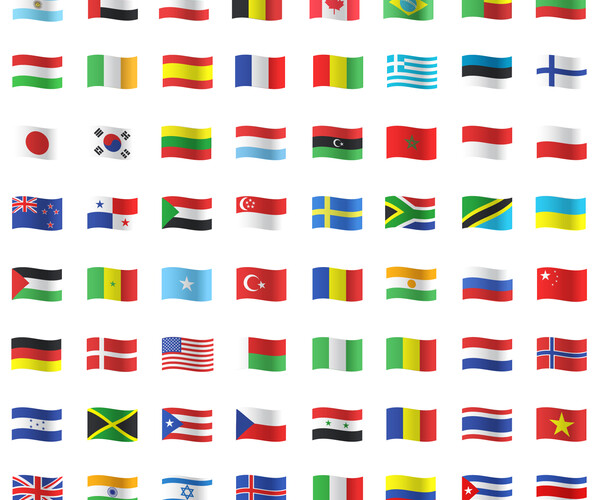 ArtStation - All country flags. EPS Template File | Artworks